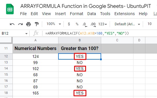 How To Use ARRAY FORMULA Function In Google Sheets