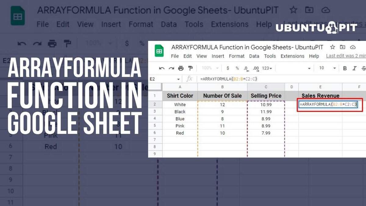 How To Use ARRAY FORMULA Function In Google Sheets